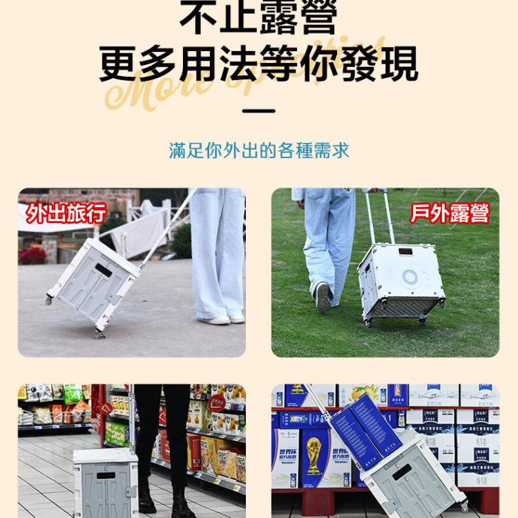 【DaoDi】四輪萬向折疊購物車升級置物槽